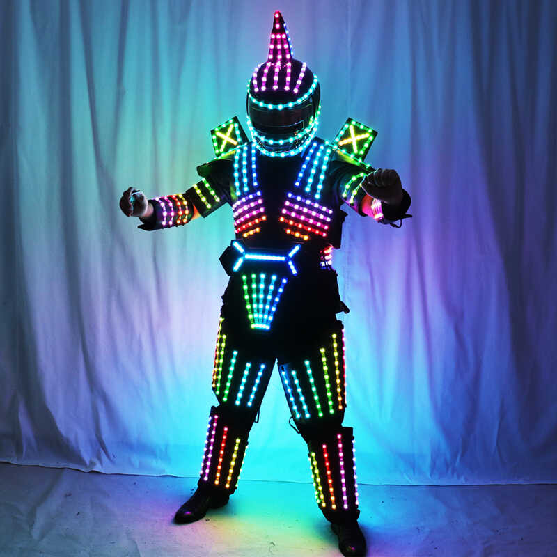 Full Color LED Robot Suit Stage Dance Costume Tron RGB Maliwanag ...
