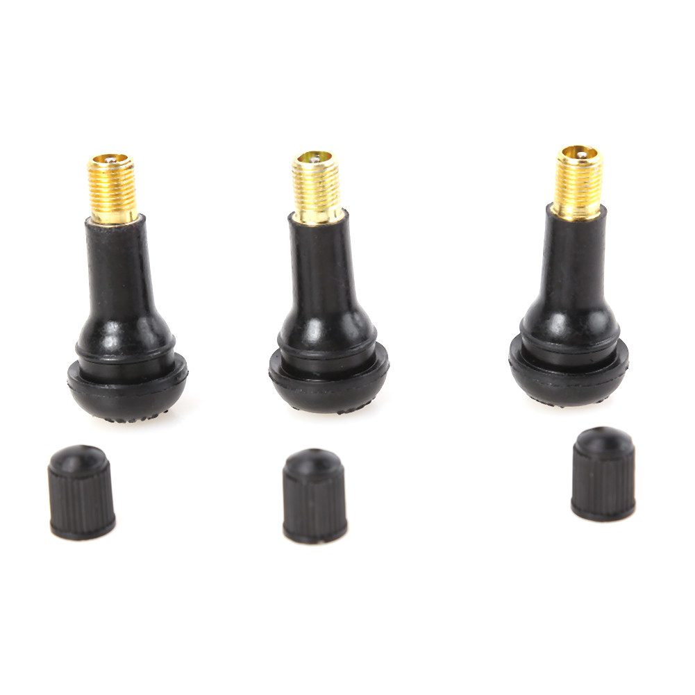 TR-413 TR-414 Snap In Shorty Black Rubber Valve Stems TR413 Tubeless ...