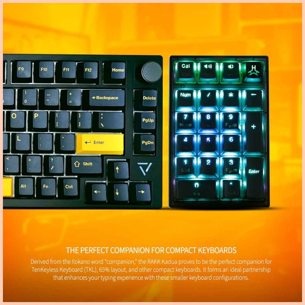 Rakk Kadua Mechanical Numeric Keypad 21 Keys Tri-Mode Rgb Hot Swap ...