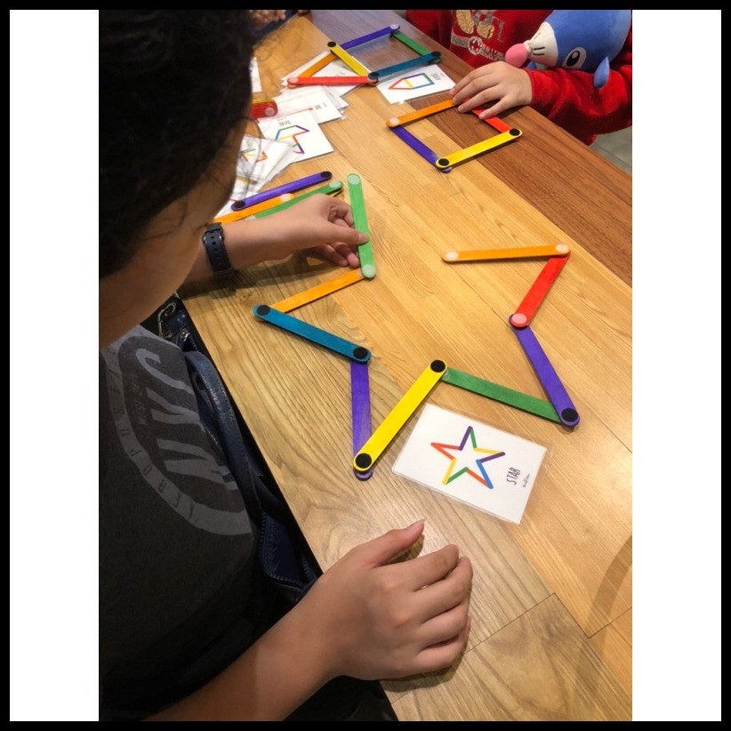 Stick Shapes Pattern Cards for kids /Popsicle stick activity ...