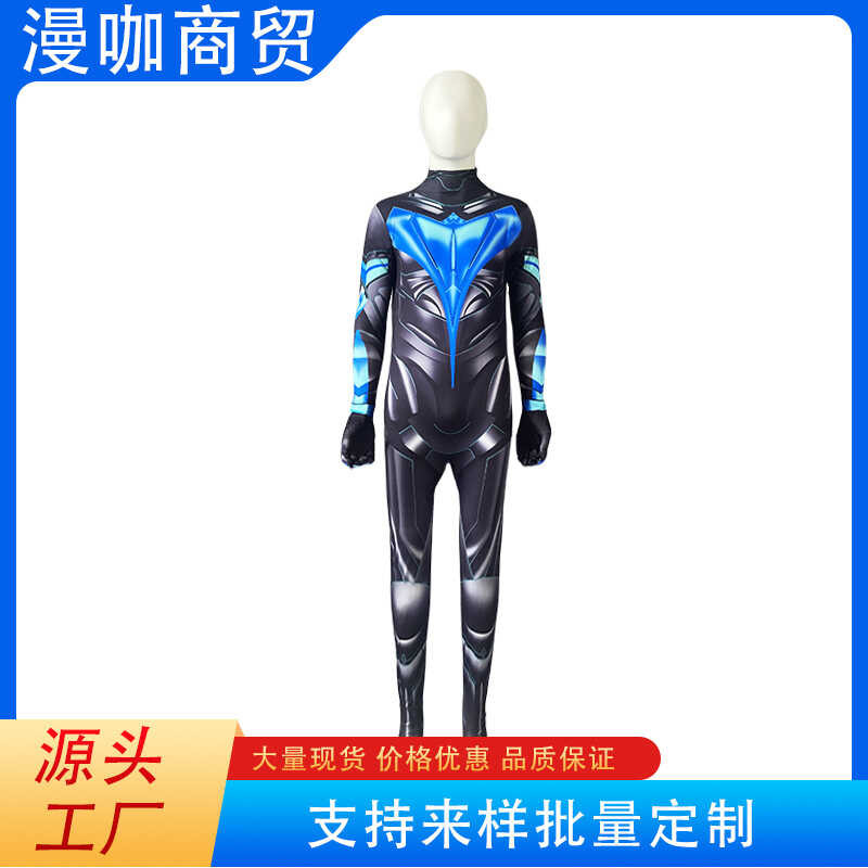 Tt DC Titans Nightwing Cosplay Tight Suit Halloween Adult Masquerade ...
