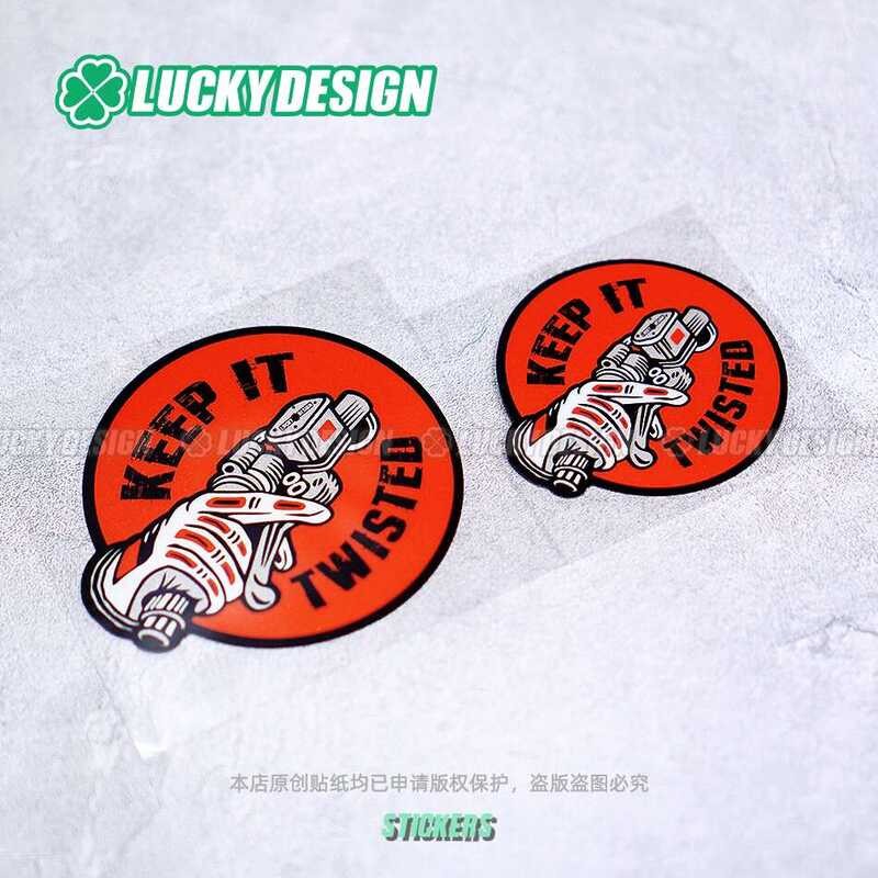☑♥ Lucky Good Luck Car Crazy Motorcyclist Fun Reflective Throttle ...