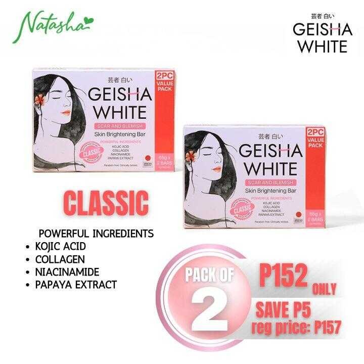Natasha Geisha White 2-In-1 Classic Kojic Bar Scar And Blemish Skin ...