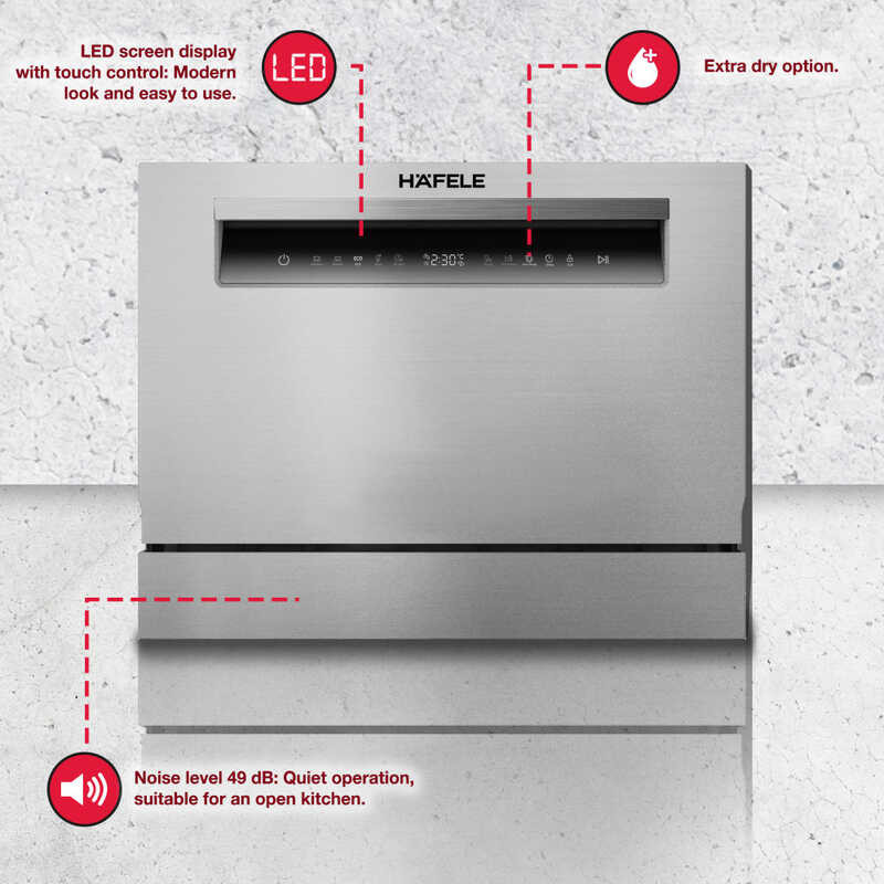 Hafele Table Top Dishwasher H-T50b Easy Installation, Portable ...