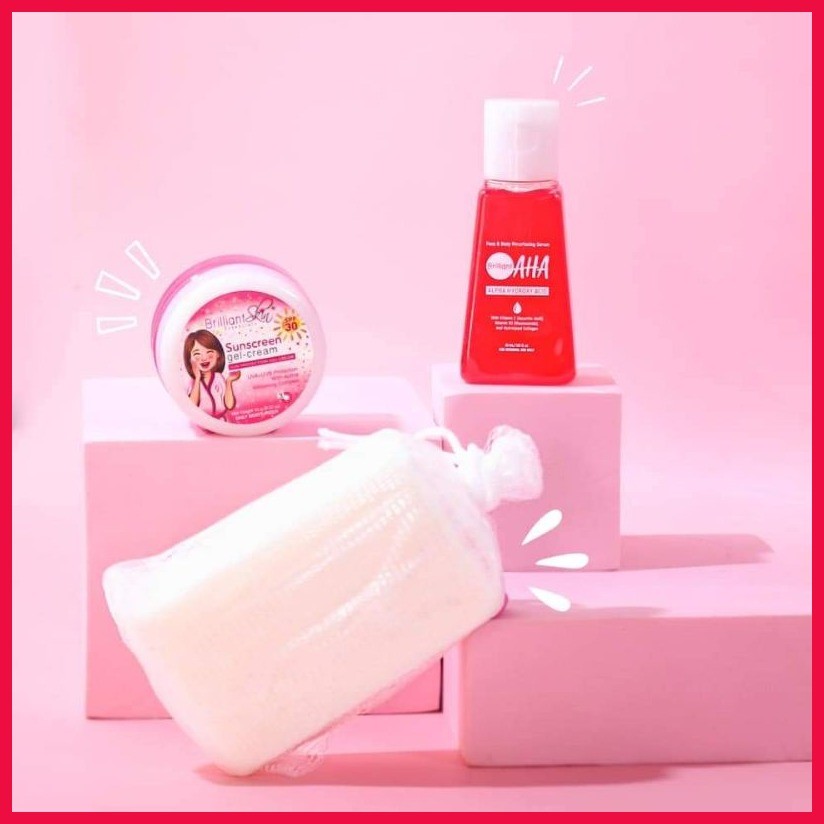 ↕ Brilliant Trio Beauty Sets (Whipped Soap, AHA, Sunblock) | Shopee ...