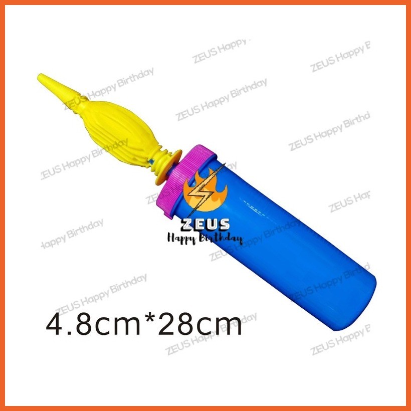 ∆ 28cm balloon pump color blue yellow Air pump new happy birthday ...