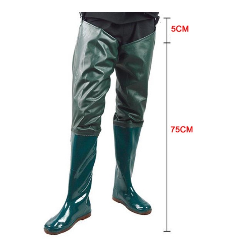 Heavy-Duty Fishing Waders with Non-Slip Rain Boots Farmland Rice Field ...