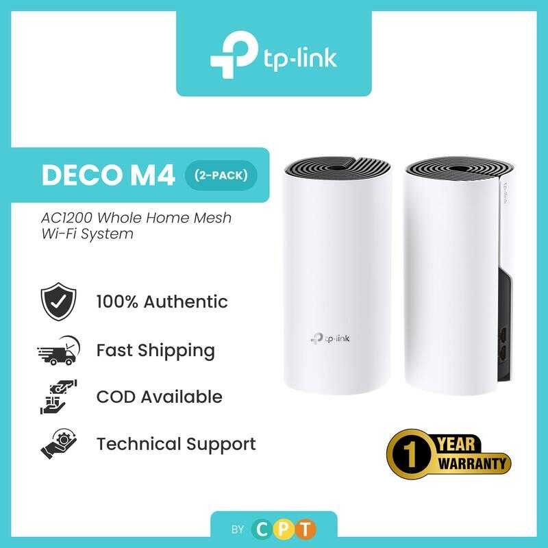 Tp-Link Deco M4 (2-Pack) Ac1200 Whole Home Mesh Wi-Fi System | Wifi ...