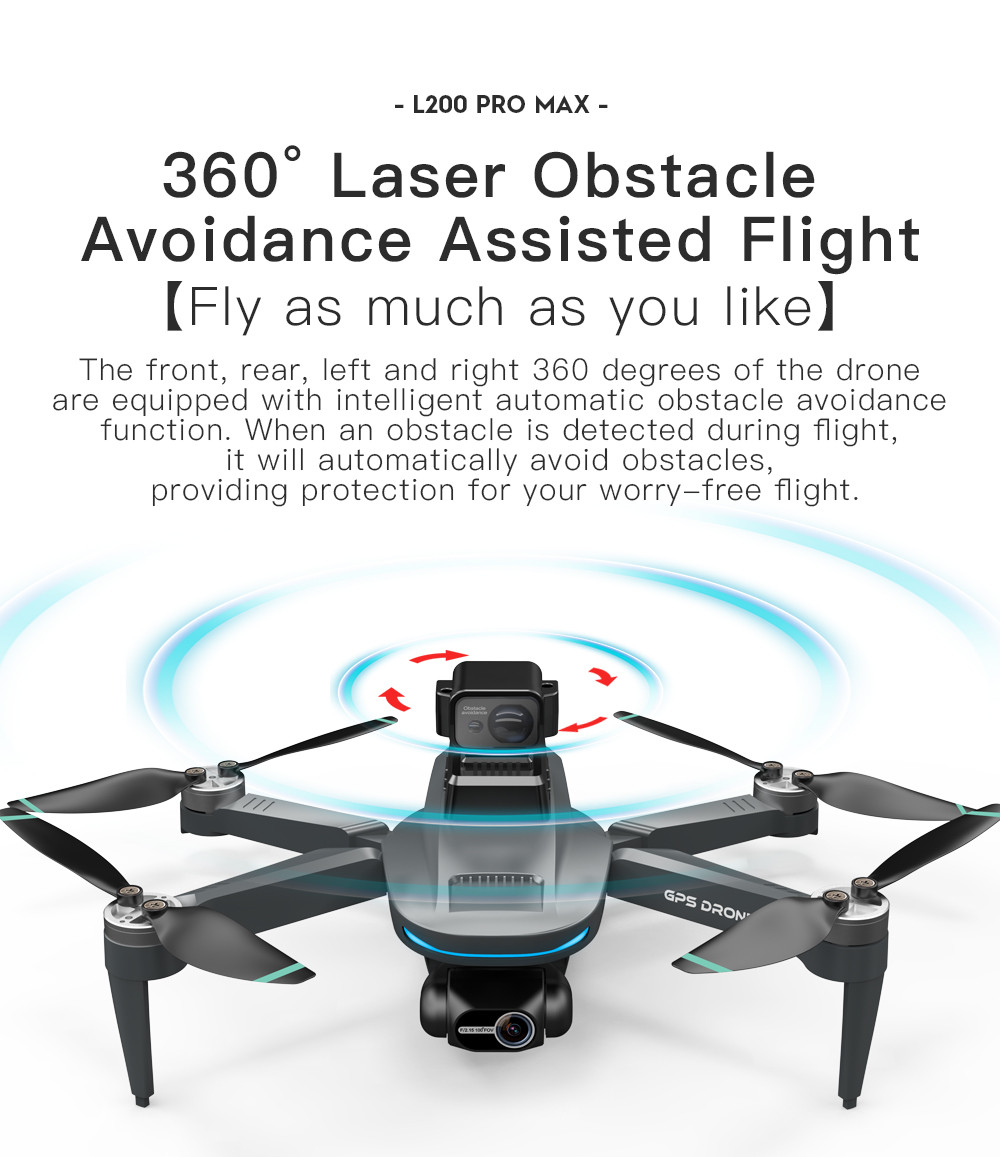 LYZRC L200 Pro Max 3KM Distance GPS Professional Mini Drone 4K 2-Axis ...