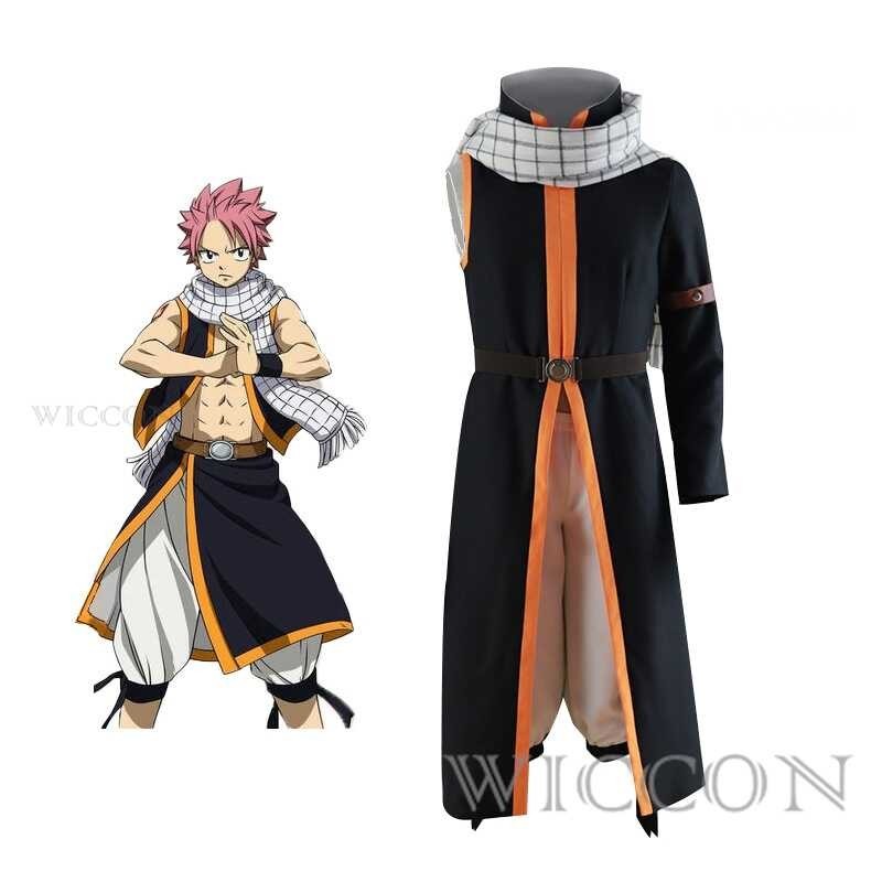 FAIRY Anime Etherious Natsu Dragneel END Cosplay Costume Wig Cloak ...
