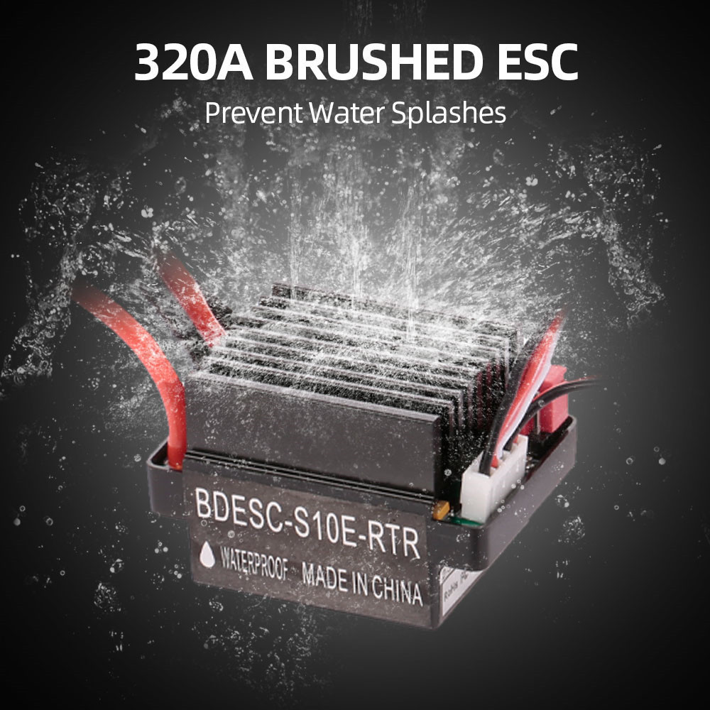 320A Waterproof Brushed ESC 5V/2A BEC 60A Speed Controller with 25mm ...