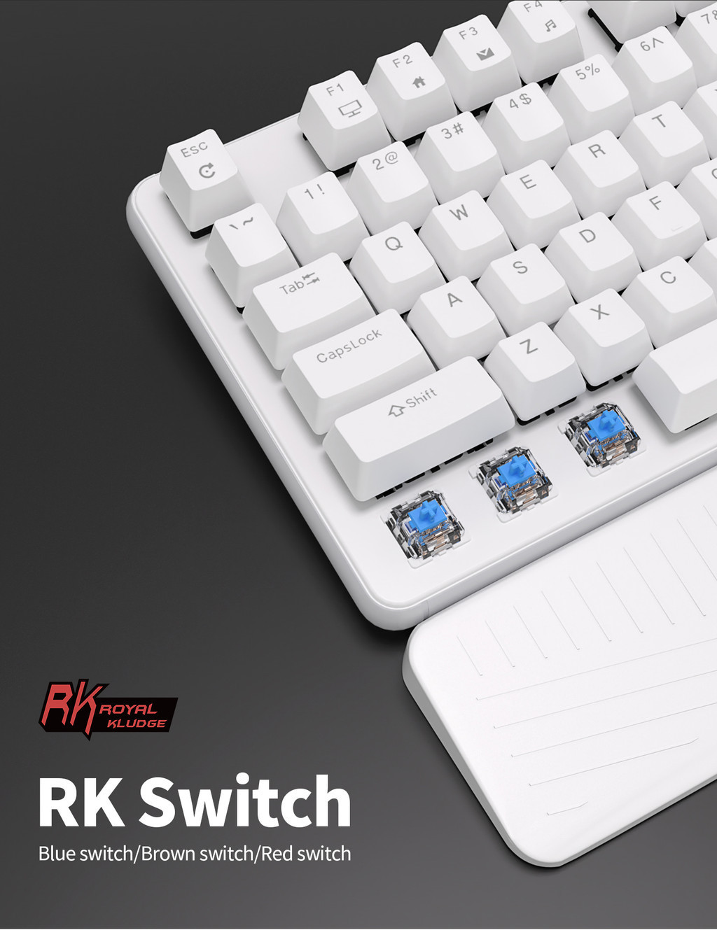 Royal Kludge RK918 Full RGB Backlit Wired Mechanical Keyboard Gateron ...