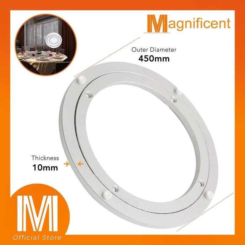 Inches Aluminum 18 Lazy Susan Turntable Glass Round Table Dining ...