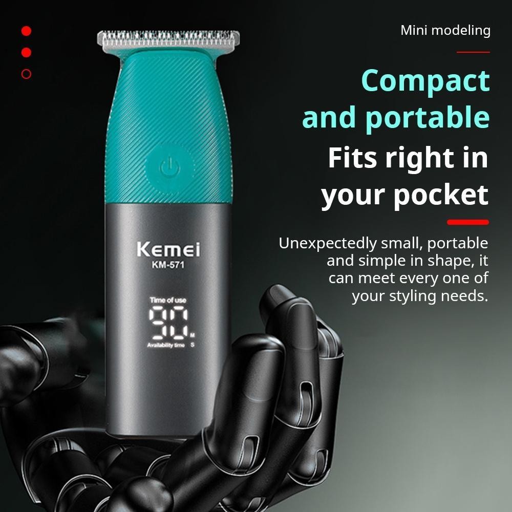 Kemei Professional Hair Clipper Electric Cordless Hair Trimmer Rechargeable Barber For Men's ...