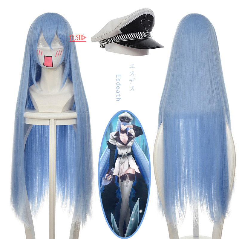 § Anime Akame Ga KILL Jaegers Esdeath Esdese Cosplay Long Blue Hat Heat ...