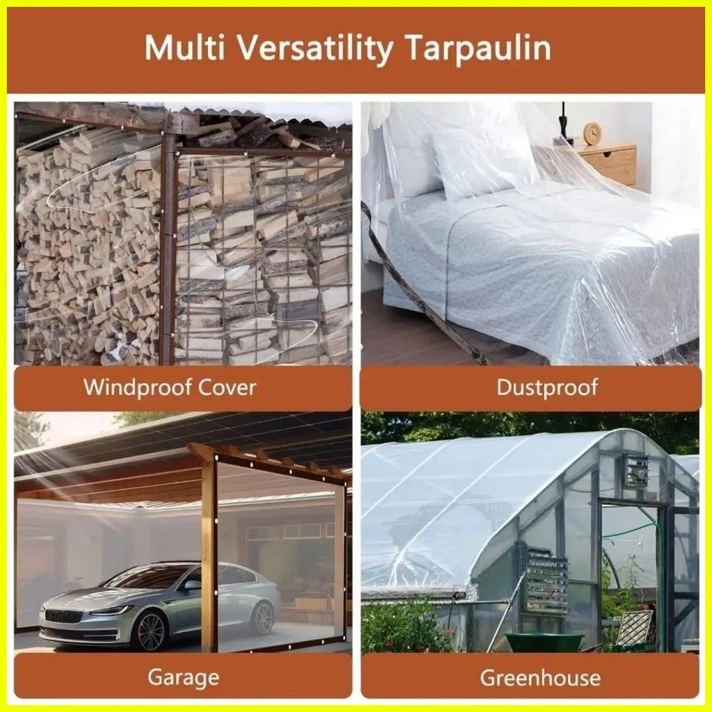 Buy 1 take 1 COD Transparent Trapal Waterproof Tarpaulin trapal makapal ...