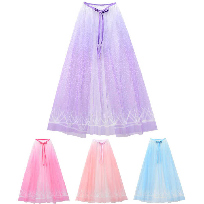 Cosplay Frozen Princess Elsa Girls 'Mesh Cloak Robe Middle And Big ...