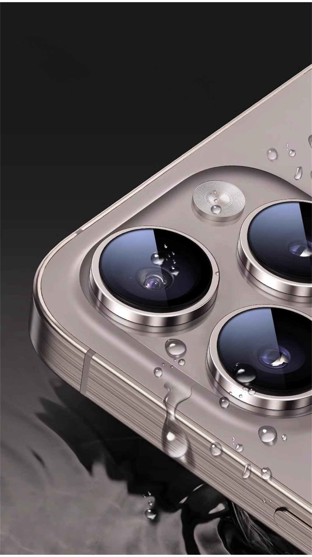 Desert Titanium Color for IPhone 16 Pro Max Metal Ring Camera Lens ...