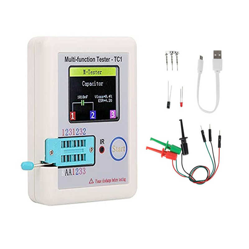 Lcr-Tc1 ∮ 1.8" TFT LCD Display Multimeter Transistor Tester Diode ...