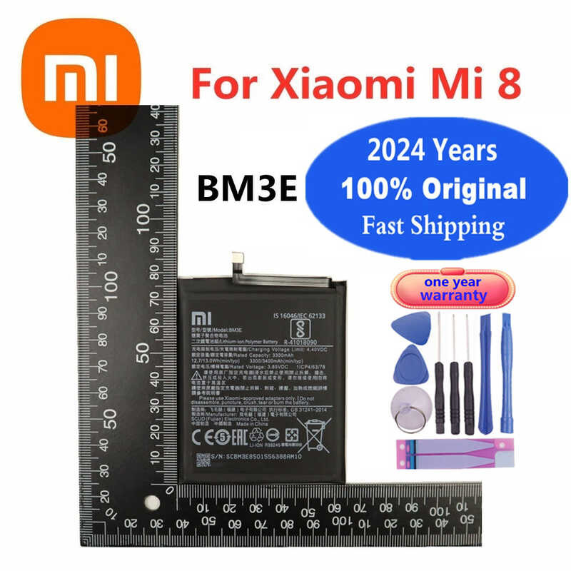 2024 Years 3400mAh BM3E Original Phone For Xiaomi Mi Mi8 M8 M 8 High ...