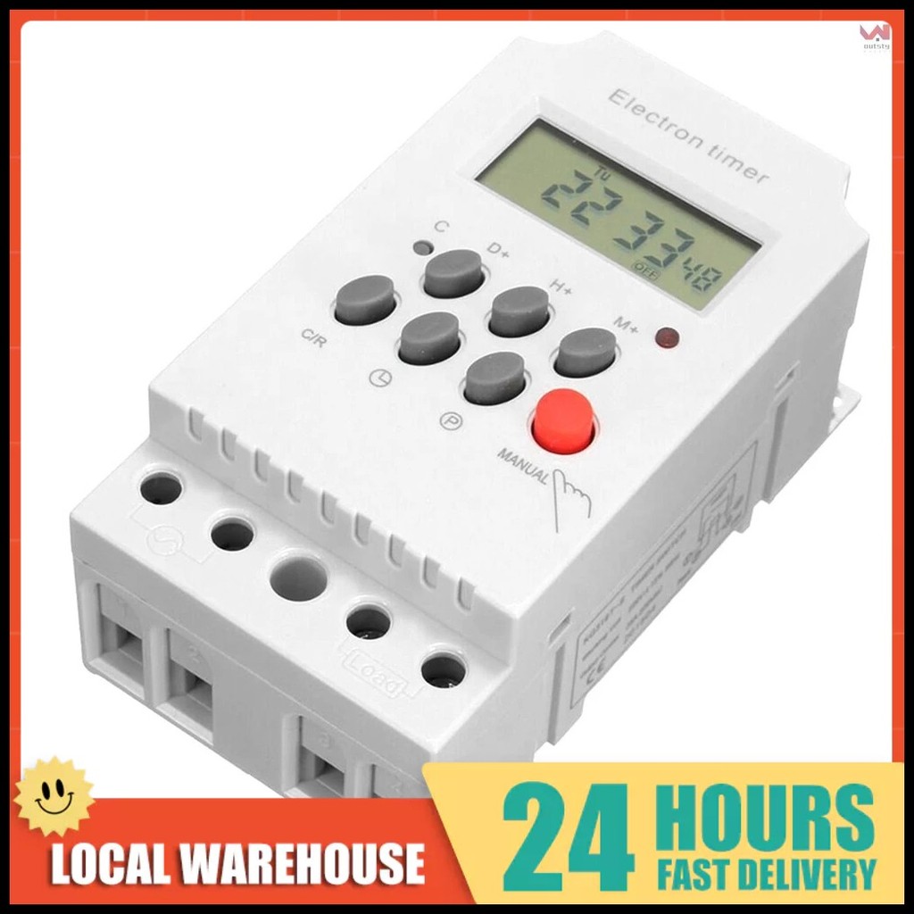 OS AC 220V 25A Digital Programmable Timer Din Rail Electronic Timer Time Switch Controller with ...