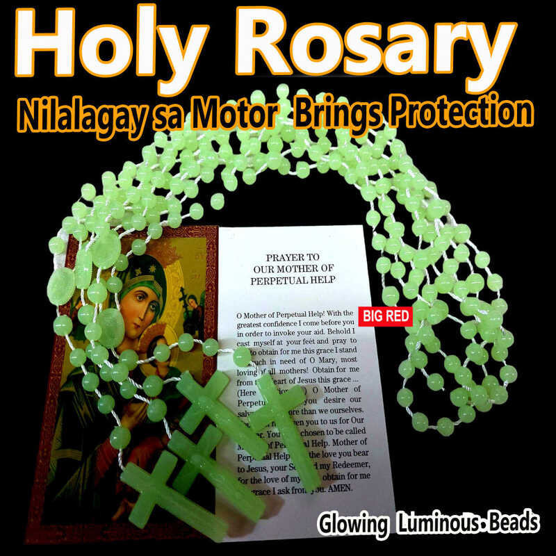 Rosary Holy Travel Protection Glowing In The Dark Luminous Beads ...