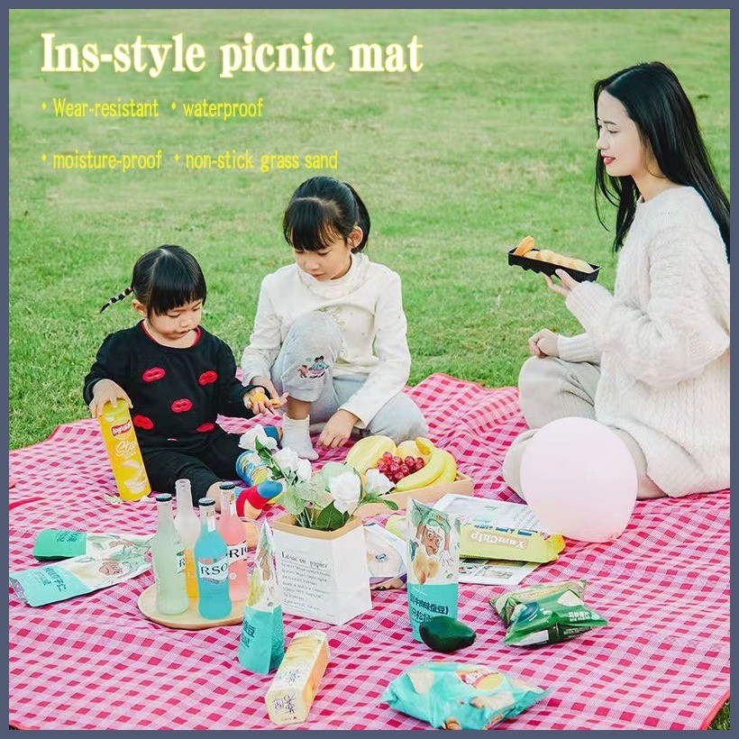 ☎ ♞ OUTDOORMORE Portable Picnic Mat Outdoor Waterproof Picnic Rug ...