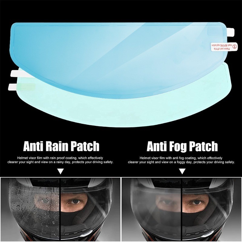 1/2/4Sets Helmet Rainproof Anti-fog Film - Safety Driving HD Lenses ...