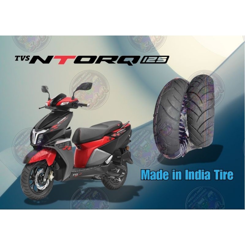 TVS NTORQ 125 GENUINE TIRE 110/80-12 & 100/80-12 EUROGRIP & CEAT TIRE ...