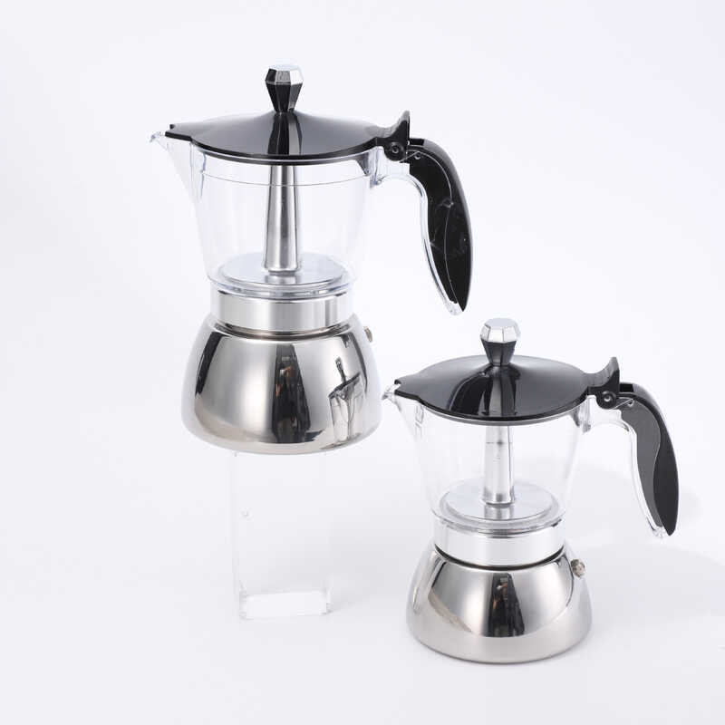 Single Valve PC Coffee Pot Home Brewing Moka Pot French Stainless Steel ...