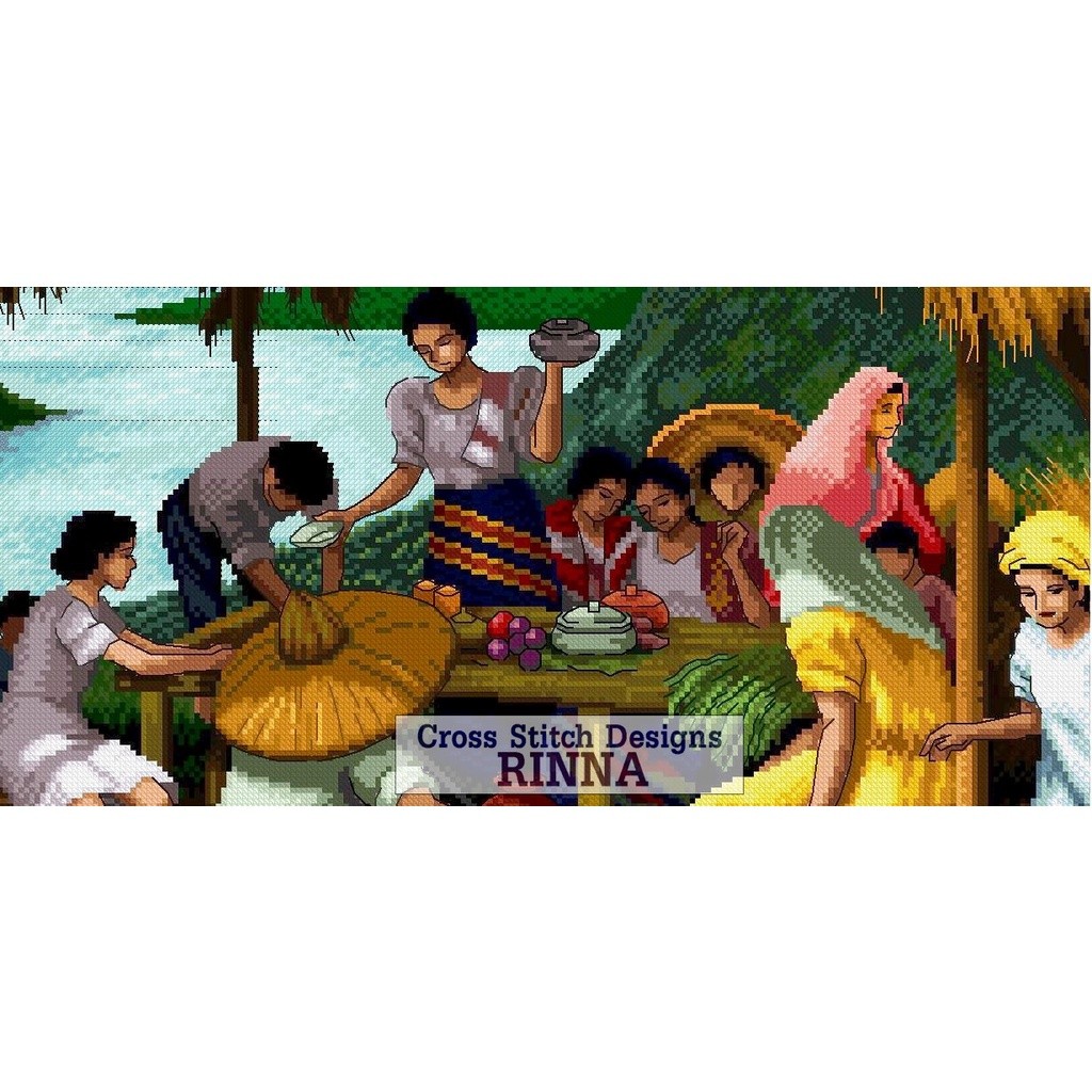 Cross Stitch PATTERN only- Pananghalian Taal -Views and Pinoy Art ...