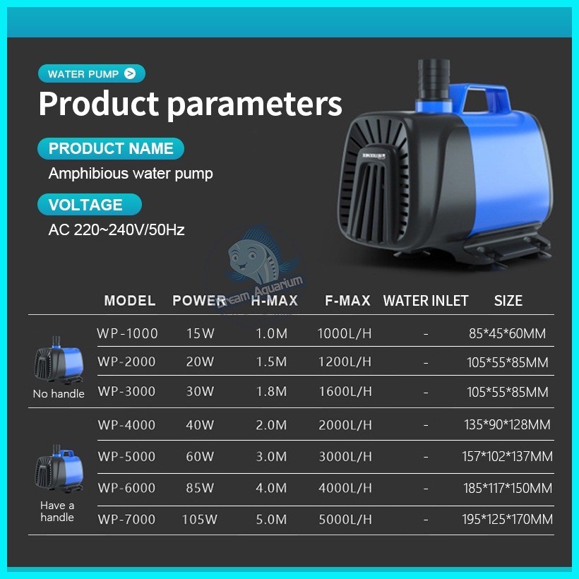 12-105W Submersible Aquarium Water Pump Fish Tank Powerhead Fountain ...