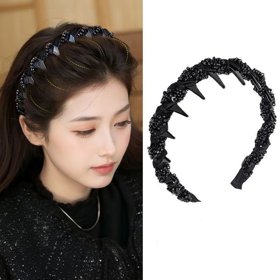 (Buy 1 take 1) Hand Bead Headband Women's New High Headband Pressure ...