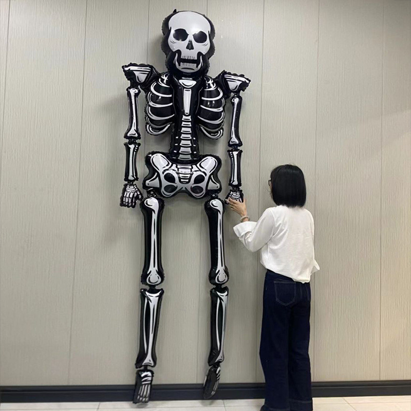 1pc 112Inch Giant Skull Skeleton Balloon Halloween Skull Decoration ...