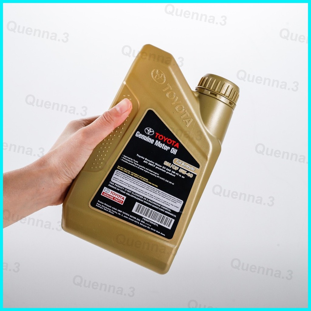 100% Genuine Toyota Engine Oil Full Synthetic SN/CF 5W40 1L ( 1 liter ...