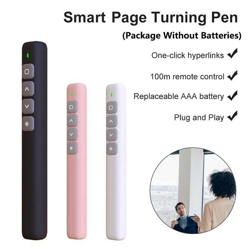 Wireless 2.4Ghz Presenter PPT Page Turner USB Pointer With Remote ...