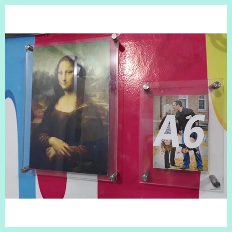 Acrylic Wall Frame for Permits Poster Mission Vision Sandwich-type Wall ...
