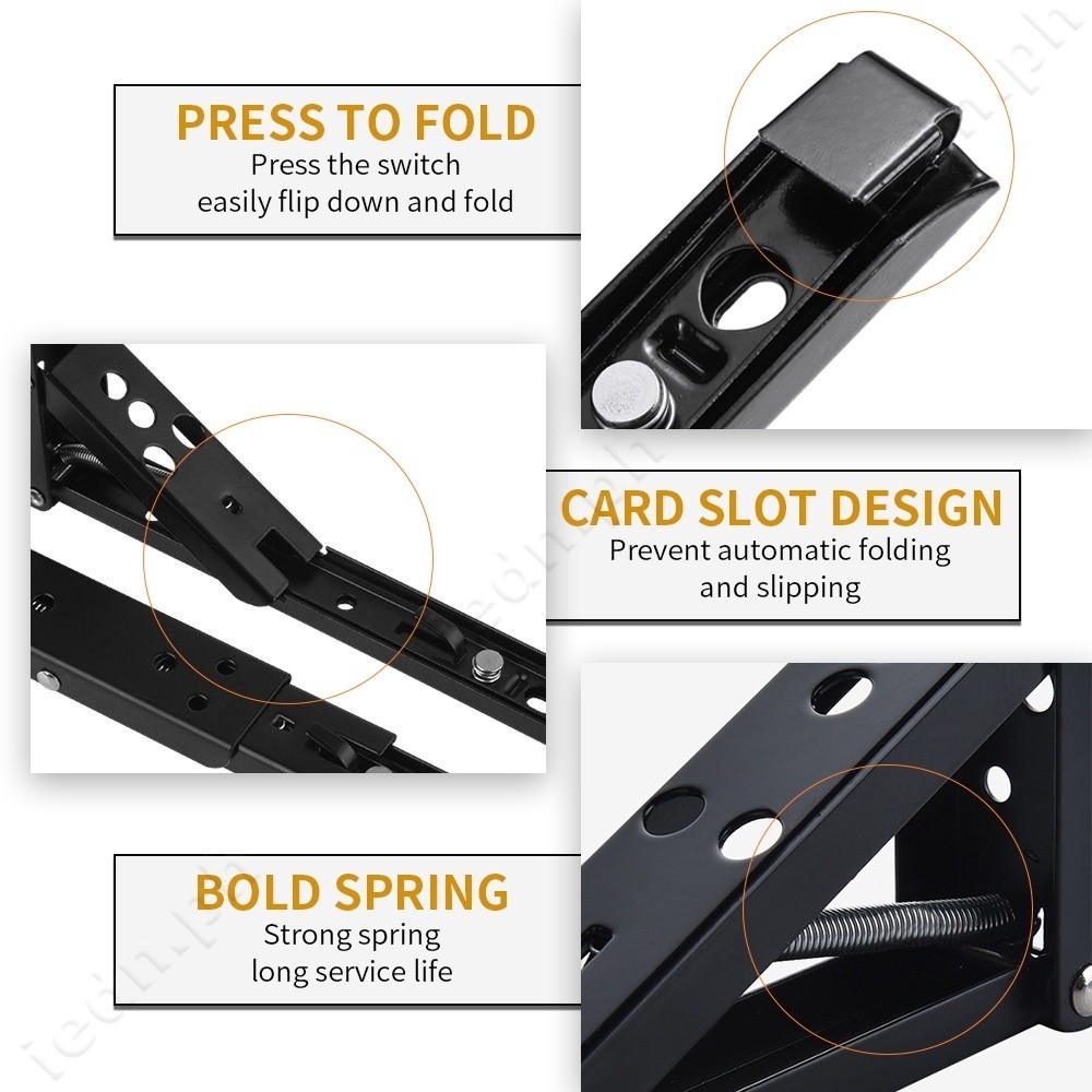 2PCS Hanging Angle Bracket Stainless Steel Foldable Wall Organizer ...