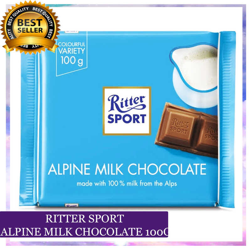 Ritter Sport Chocolate ALPHINE MILK 100g | Shopee Philippines