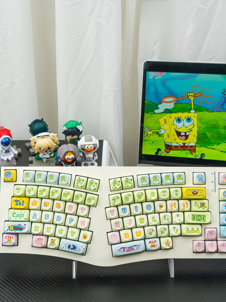 SpongeBob SquarePants Keycap SO/Cherry Profile 137 Keys PBT Five-sided ...
