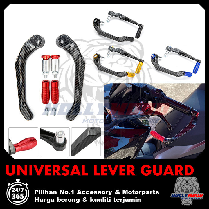 LEVER GUARD UNVERSAL LIGHTECH DESIGN CARBON FOR Y15 LC135 R15 R25 RS150 ...