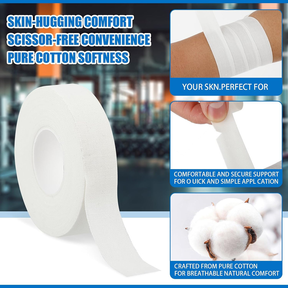 White Sports Athletic Adhesive Fingers Tape for Weight Lifting ...