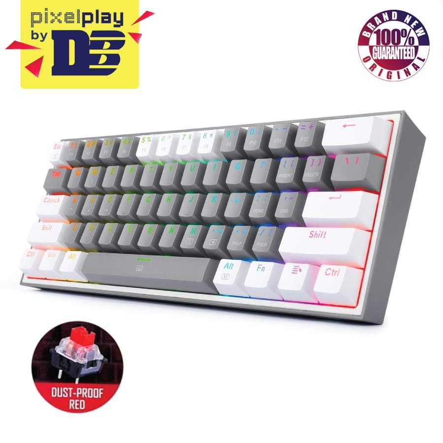 Redragon Fizz RGB Wired Mechanical Gaming Keyboard (Dust Proof Red ...