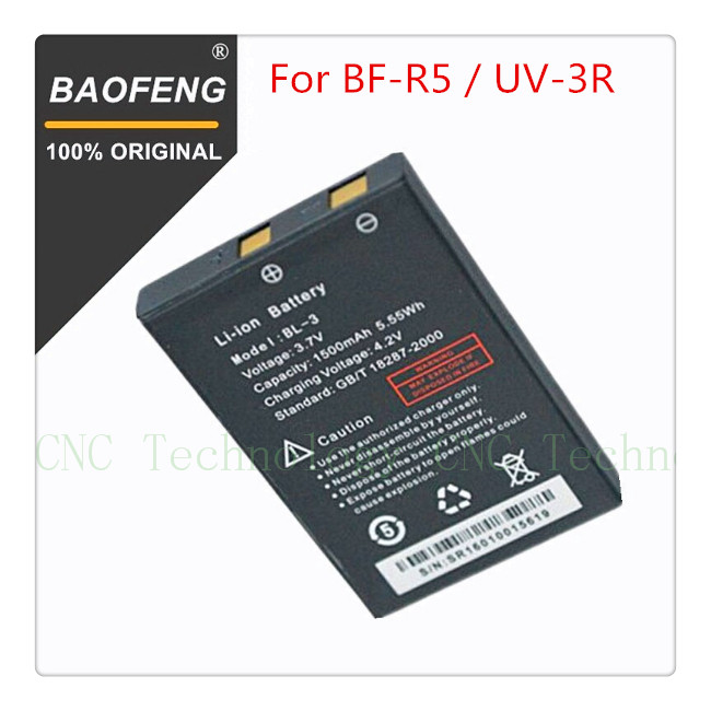 Original Li-ion Battery For Baofeng R5 UV-3R Cignus XT2 Two Way Radio ...