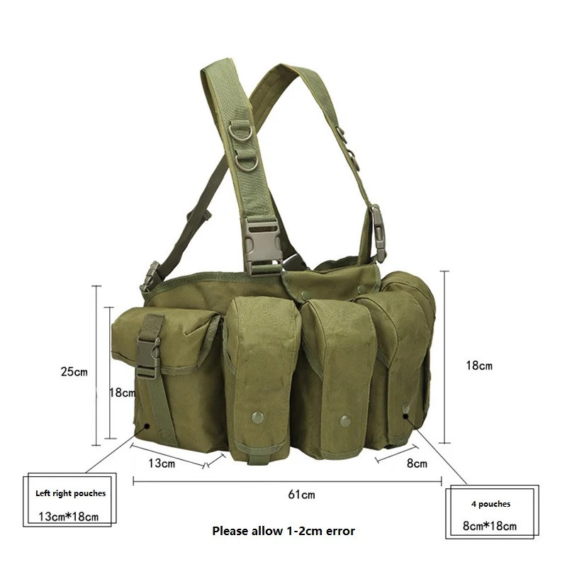 Hunting Multicam Tactical AK Vest Airsoft Ammo Chest Rig AR AK 47 ...