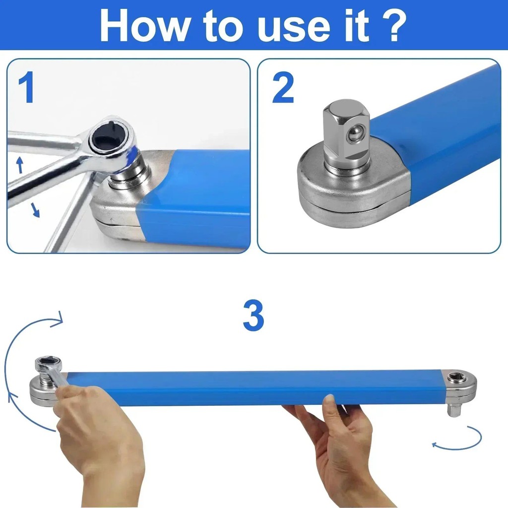 Professional Zero Offset Extension Wrenc Tight Spaces Extension Tool 1/ ...