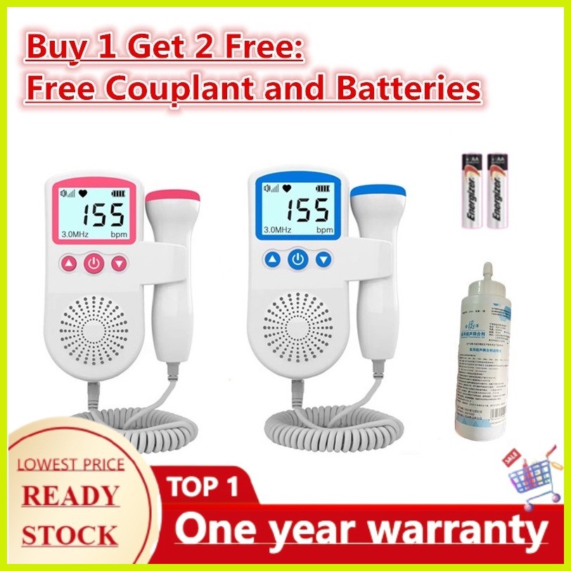 ♂ ♕ ♠ 【Free couplant and batteries】3.0MHz Fetal Heartbeat Monitor Hand ...