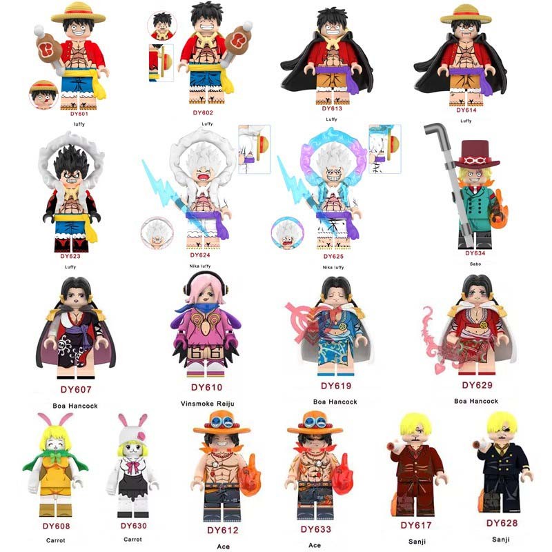 Lego One Piece Building Blocks Nika Luffy Chopper Hancock Sabo Garrot ...