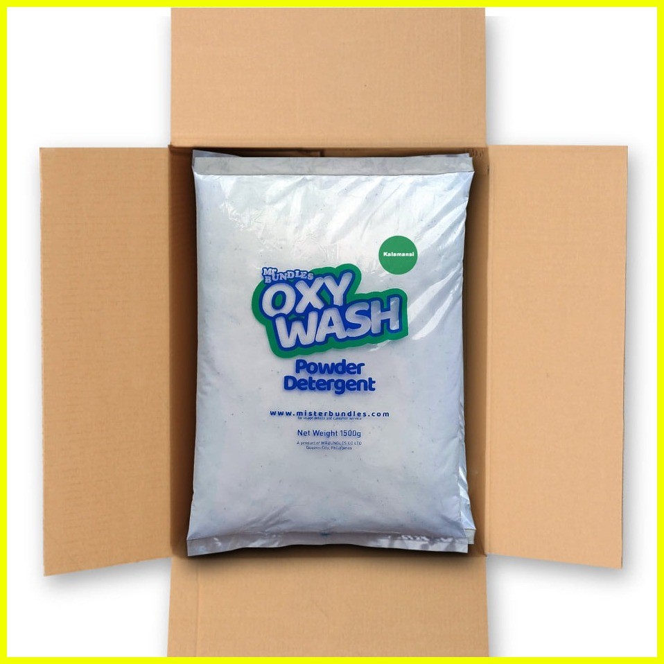 MrBundles Oxy Wash Powder Kalamansi Detergent (3 Kilos) For Whiter ...