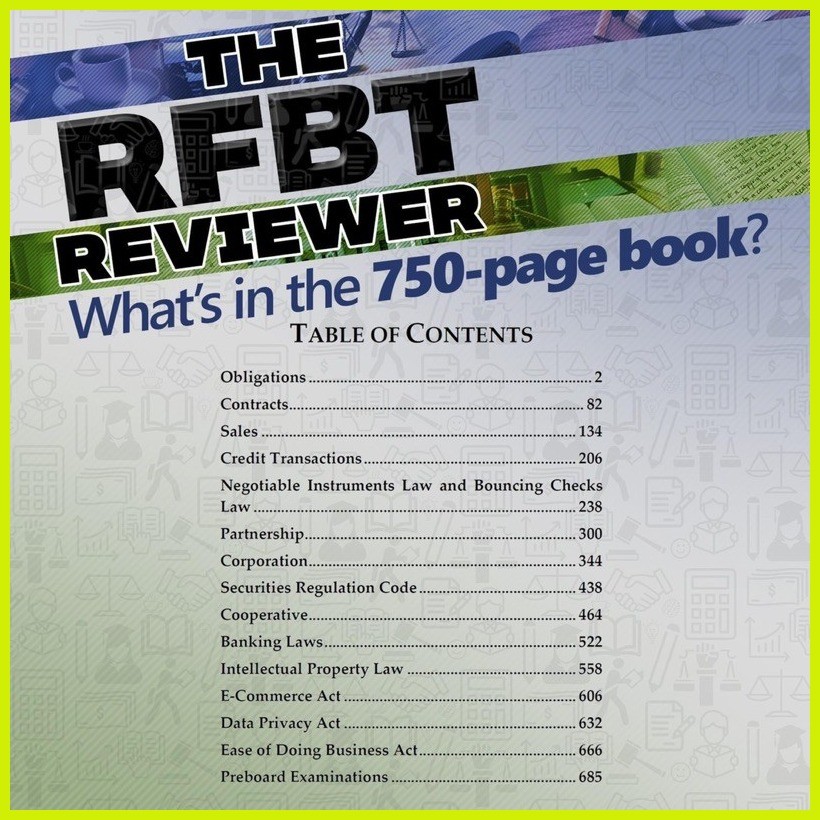 ♨ AUTHENTIC THE RFBT REVIEWER for the Licensure Exam for CPAs by Atty ...